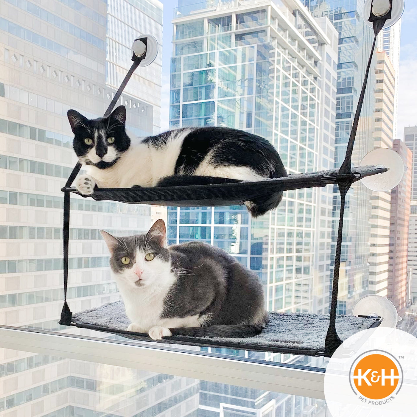 K&H EZ Mount Window Kitty Sill Double Stack — K&H Pet Products