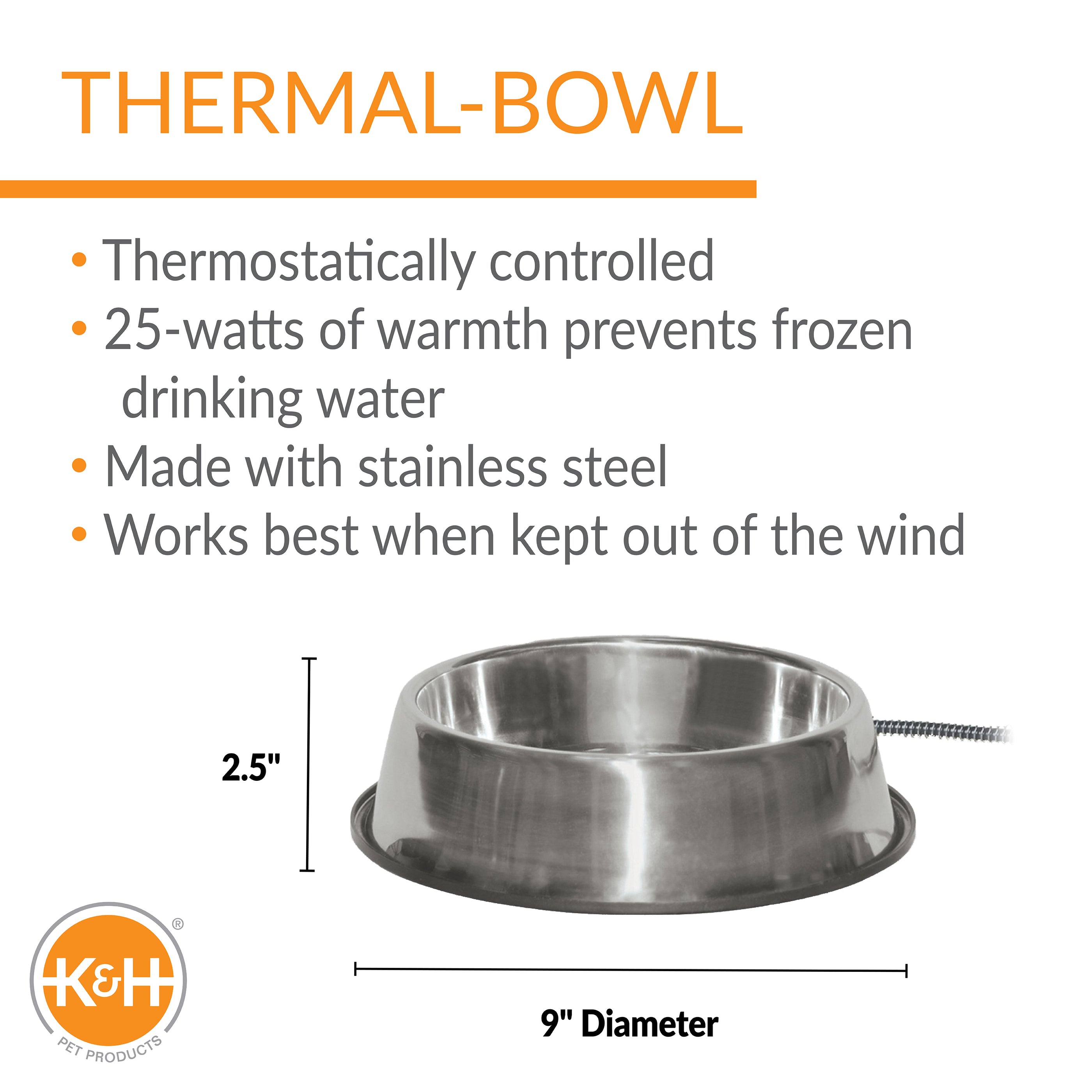 K&H Thermal-Bowl™ - Heated Dog Water Bowl — K&H Pet Products