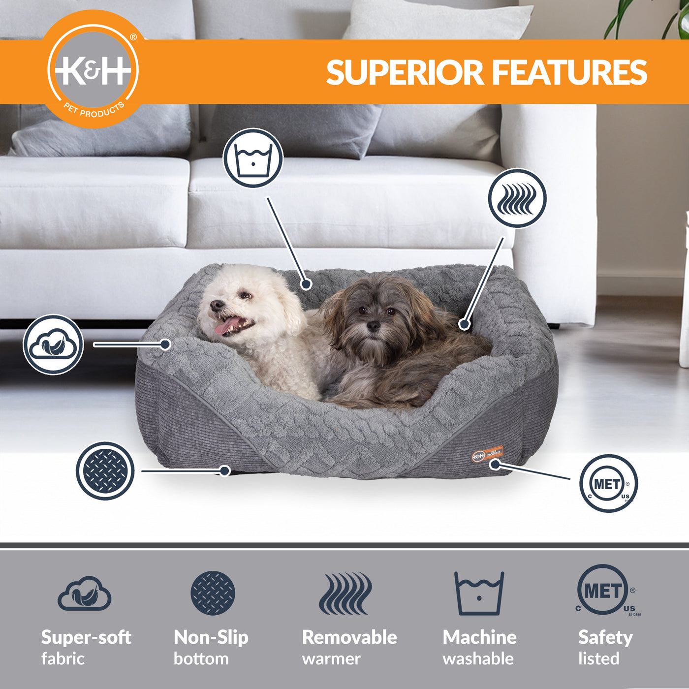 K&H Thermo-Pet Lounge Sleeper Heated Cat & Dog Bed — K&H Pet Products